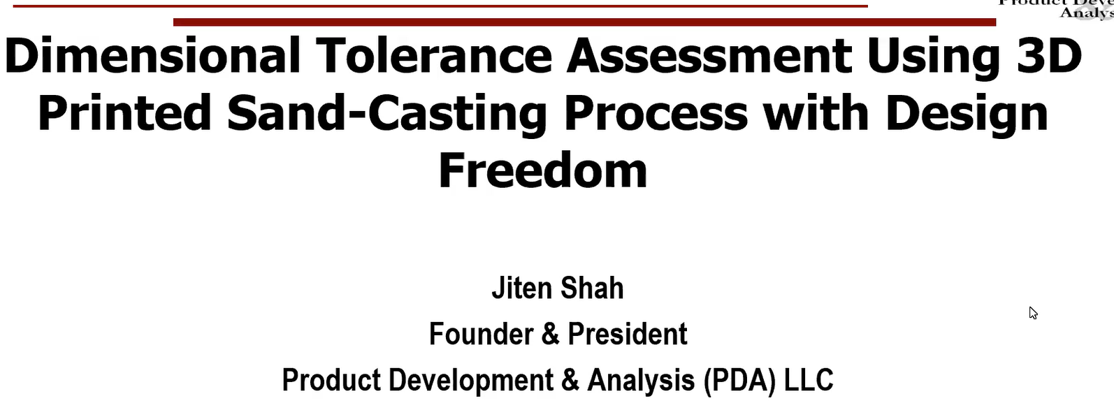 Dimensional Tolerance Assessment Using 3D Printed Sand Casting Process ...