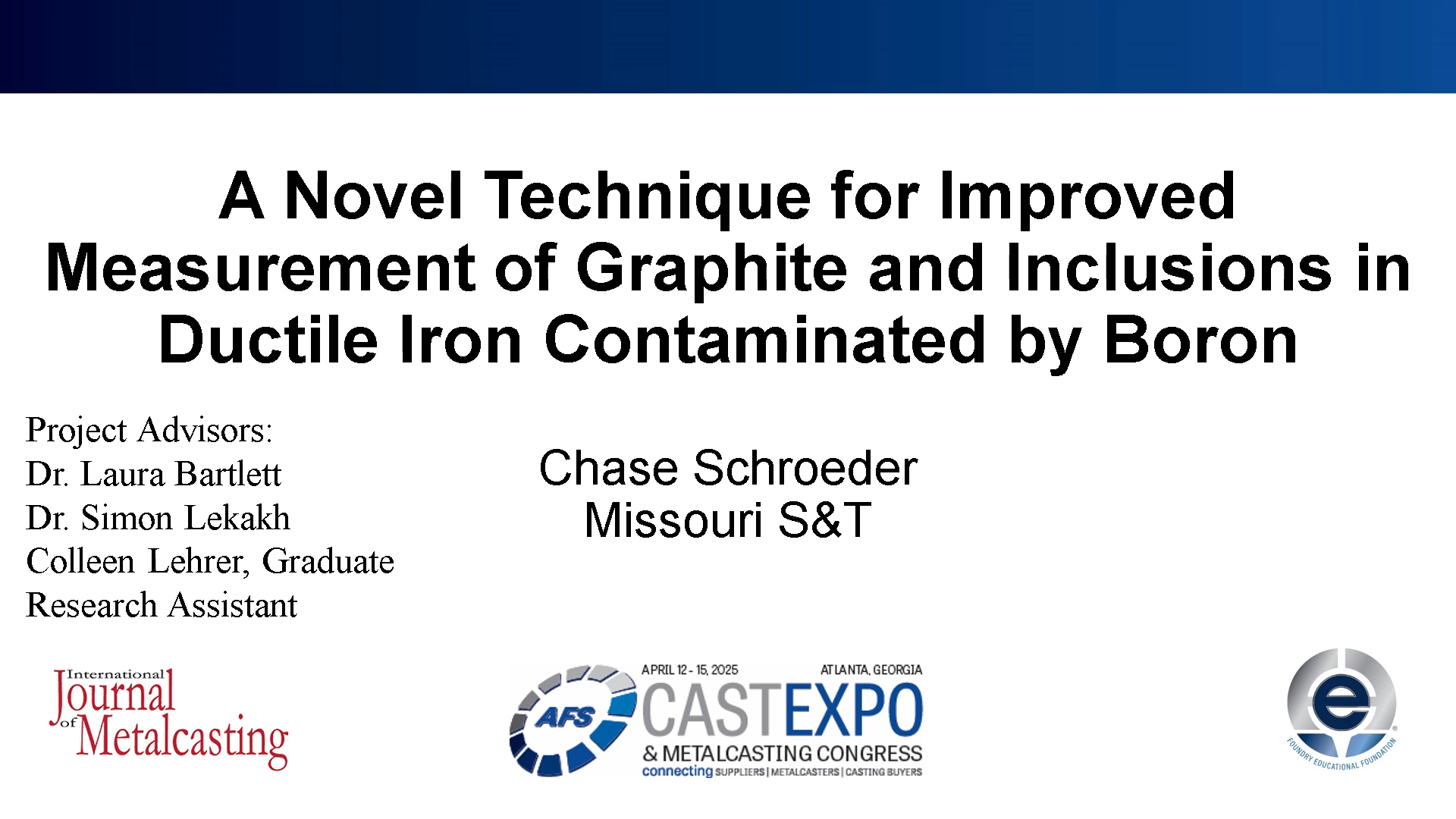 A Novel Technique for Improved Measurement of Graphite and Inclusions ...