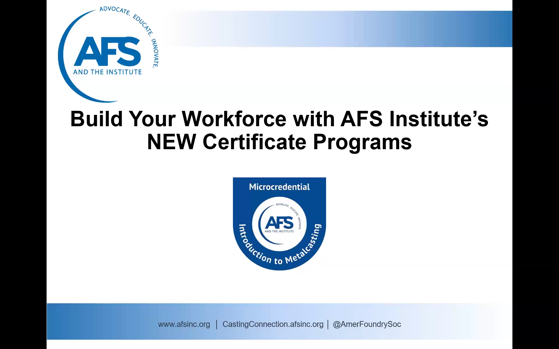 Build Your Workforce with AFS Institute’s NEW Certificate Programs – OnLive